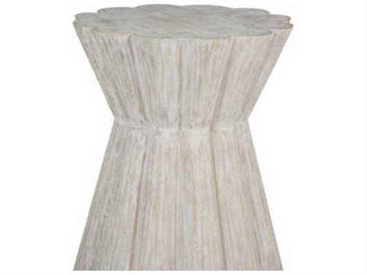 Gabby Annie Round Light Whitewashed Wood End Table | GASCH155195