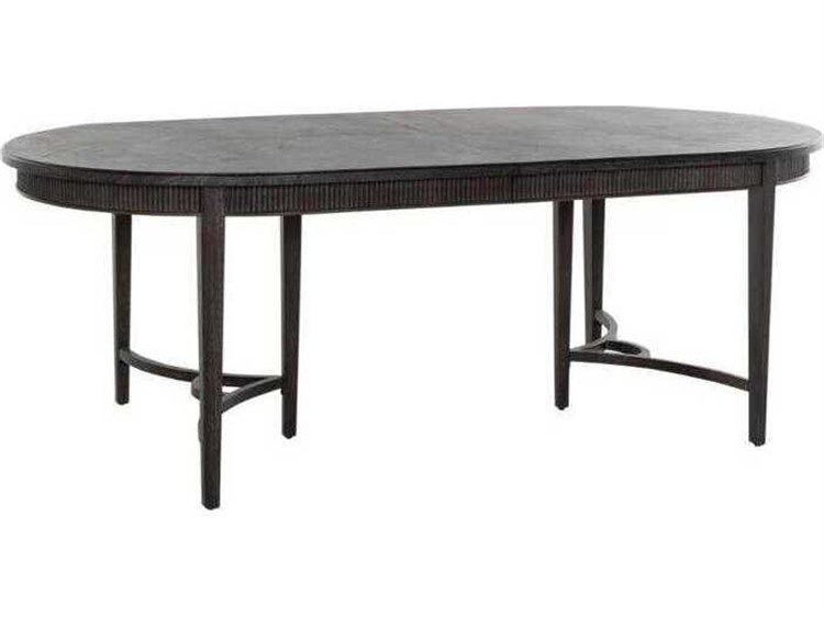 Gabby Whitlock Oval Wood Cerused White Dining Table | GASCH170580