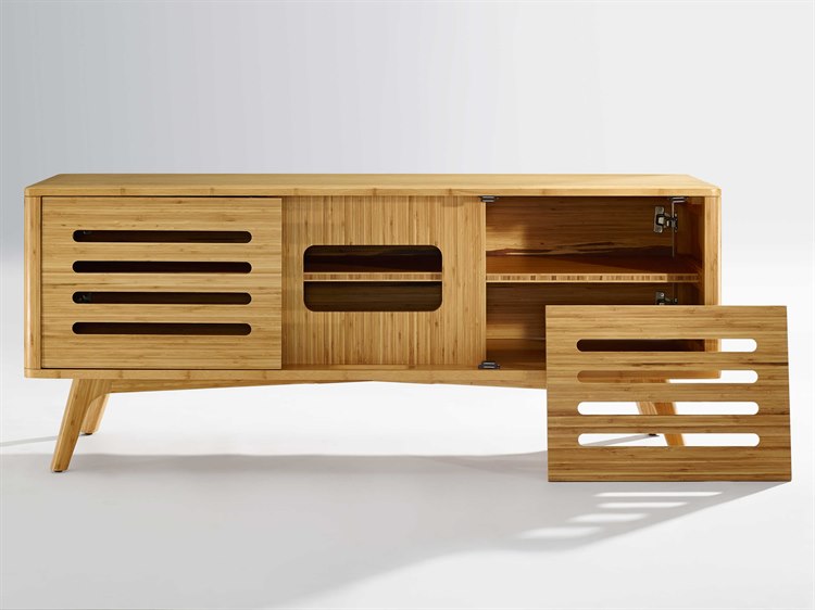Greenington Azara 57" Bamboo Wood Caramelized Media Console | GTGA0012CA