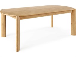 Gus* Modern Bancroft Oval Wood White Oak Dining Table | GUMECDTBANCWHIOAK