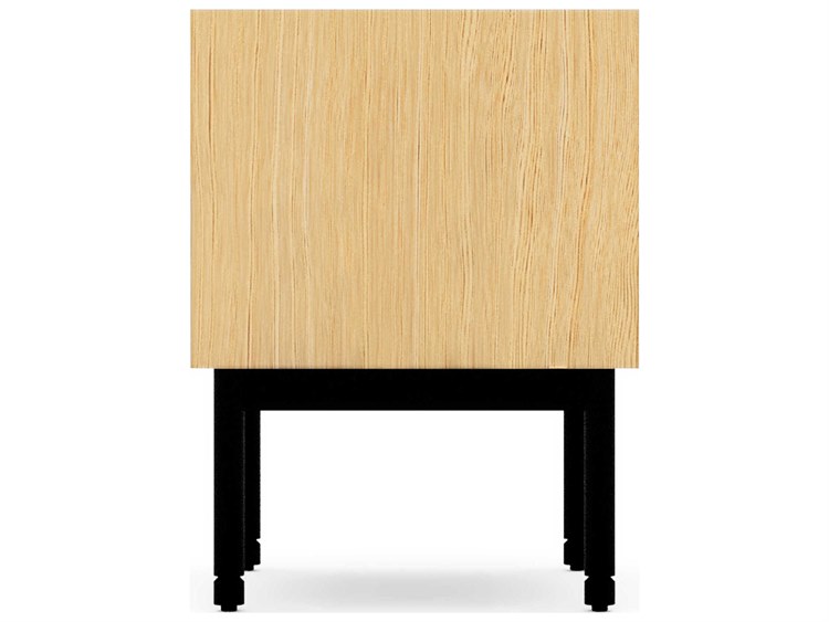 Gus* Modern Munro Rectangular Wood White Oak End Table | GUMECETMUNRWHIOAK