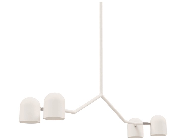 Gus* Modern Tandem 4-Light White LED Dome Linear Island Pendant ...