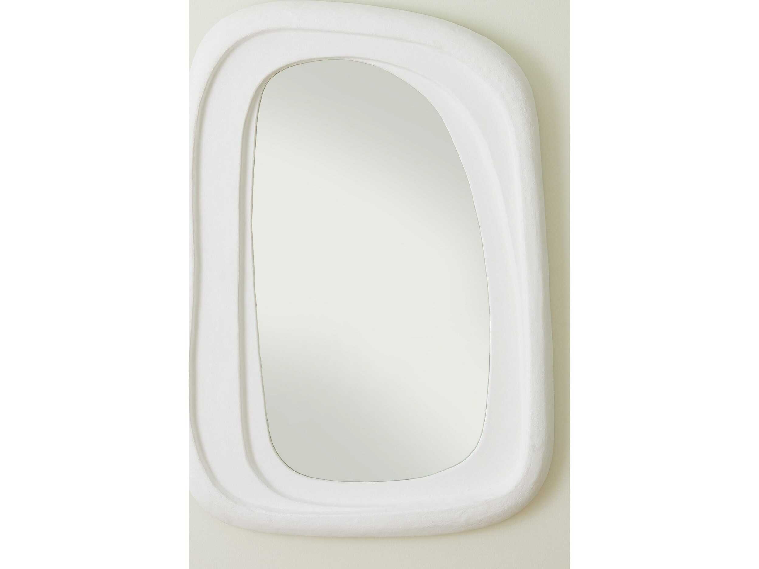 Global Views Epoque White Wall Mirror Vertical Large | GVCLL990094