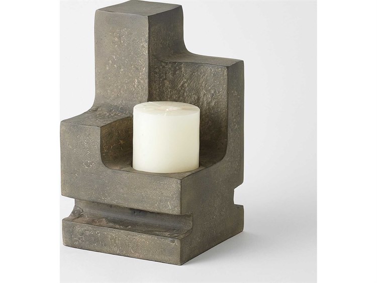 Global Views La Structure Pillar Faux Concrete Grey Sculpture | GVCLL990101