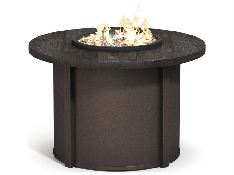 Homecrest Timber Faux Wood Aluminum Round Fire Pit Table Top | HC42RTMFPTT