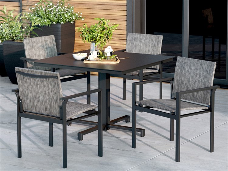 Homecrest Allure Sling Aluminum Stackable Patio Dining Arm Chair | HC12370