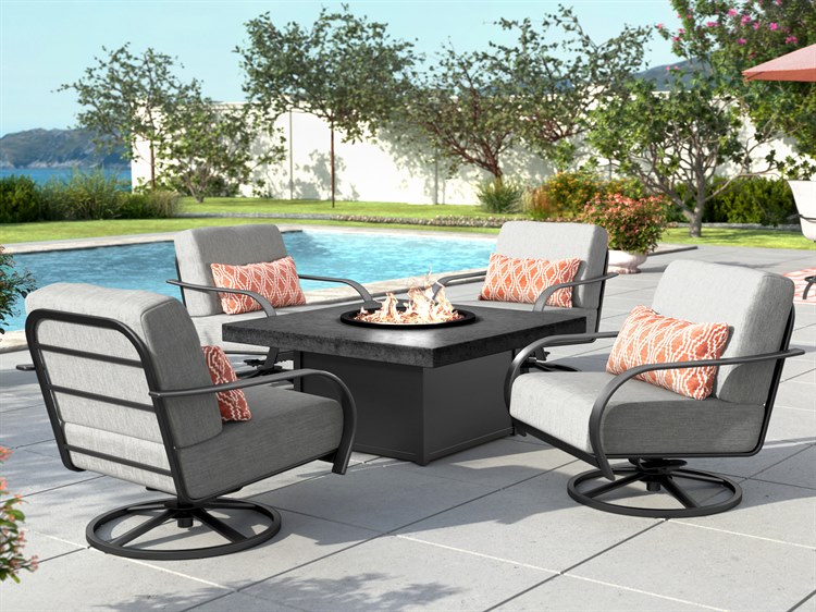 Homecrest Anthem Cushion Aluminum Swivel Rocker Patio Lounge Chair ...