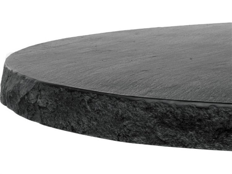 Homecrest Slate Faux Stone Round Table Top with Umbrella Hole | HCC0048RSL