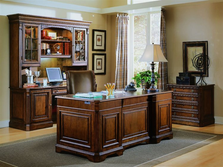 Hooker Furniture Brookhaven Brown Leather Adjustable Swivel Tilt ...