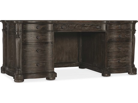 Hooker Furniture Brookhaven Distressed Medium Cherry 72''L x 34''W ...