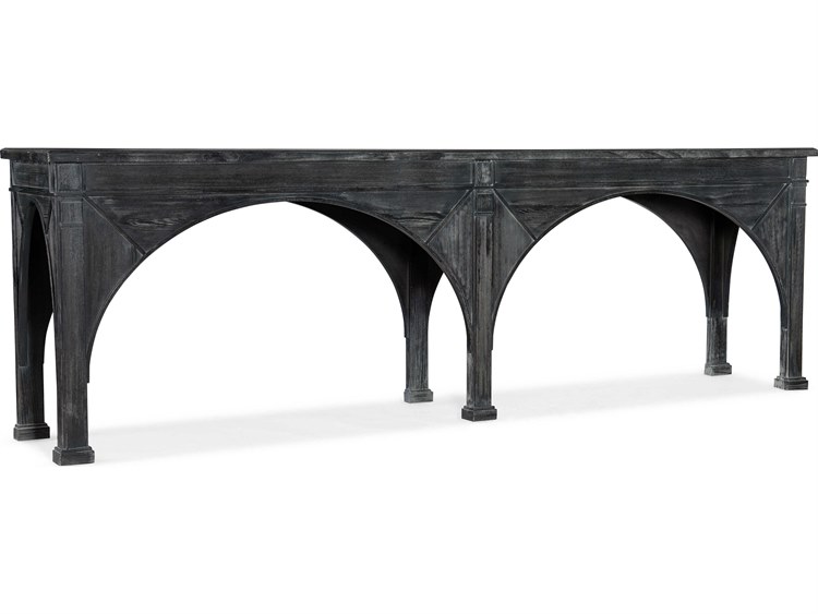 Luxecor Heritage Thunber Rectangular Wood Dark Charcoal Console Table ...