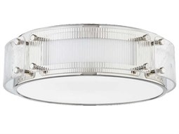 Hudson Valley Clifford 1-Light Aged Brass Glass LED Flush Mount | HV4714AGB