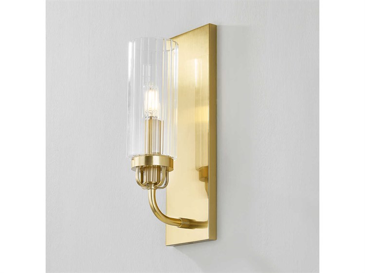 Hudson Valley Halifax 1-Light Aged Brass Wall Sconce | HV9314AGB