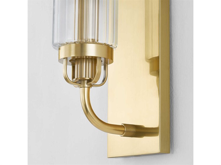 Hudson Valley Halifax 1-Light Aged Brass Wall Sconce | HV9314AGB
