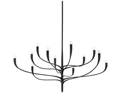 Hudson Valley Labra 12-Light Aged Iron Black Chandelier | HV9612AI