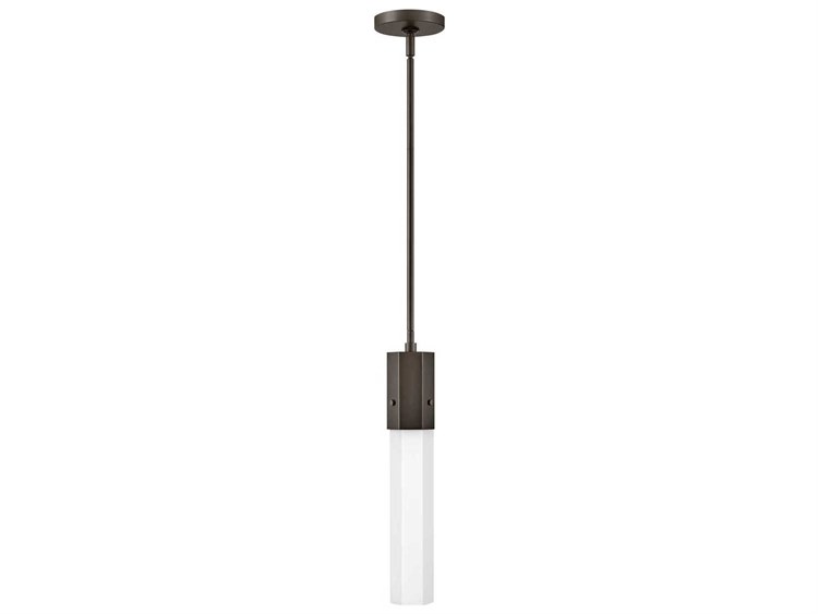 Hinkley Facet 1-Light Heritage Brass Glass LED Linear Mini Pendant ...