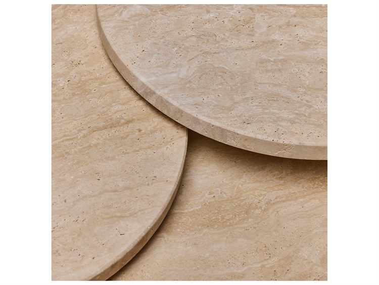 Interlude Home Amerigo Bunching Round Stone Raw Travertine Coffee ...