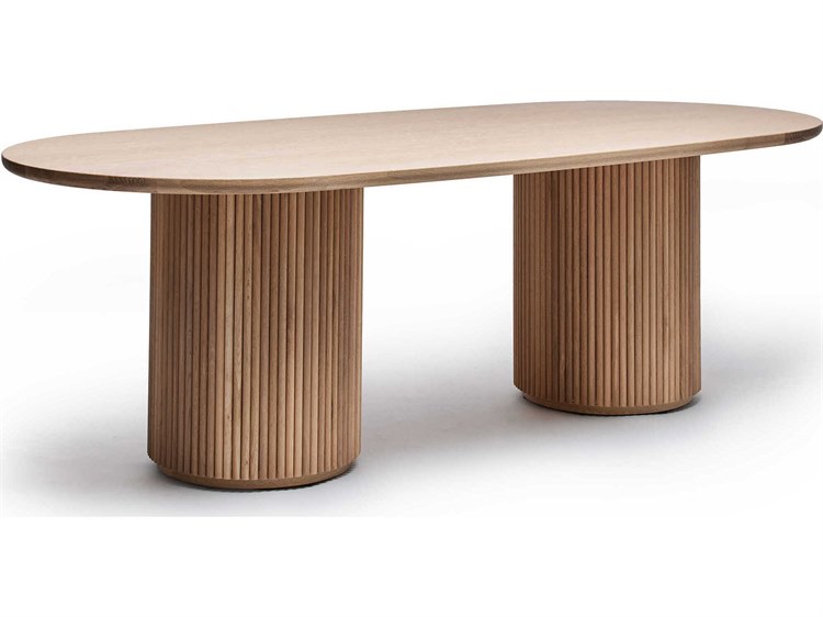 Interlude Home Laurel Oval Wood Saddle Dining Table | IL125952