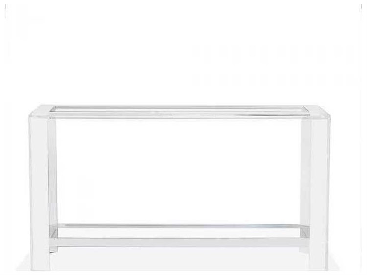 Interlude Home Rectangular Clear Glass Console Table | IL138068