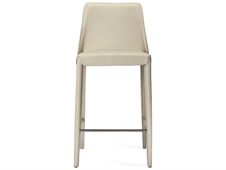 Interlude Home Malin Leather Mediterranean Sand Polished Nickel Counter ...