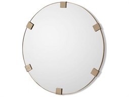 Interlude Home Nippon Brushed Brass Plain Mirror Floor Rectangular ...