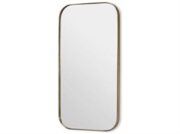Interlude Home Nippon Brushed Brass Plain Mirror Floor Rectangular ...