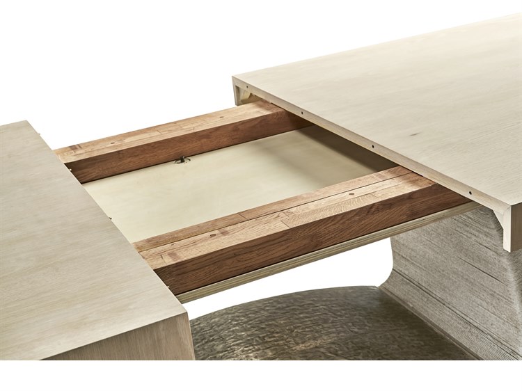 Jonathan Charles Water Rectangular Wood White Washed Oak Dining Table ...