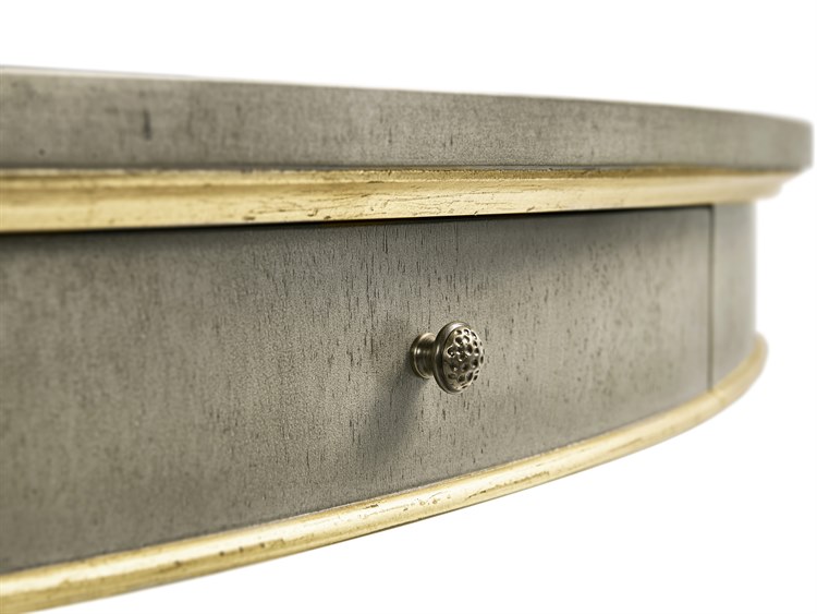 Jonathan Charles Buckingham Round Wood Grey Dining Table | JC0032D00PBG