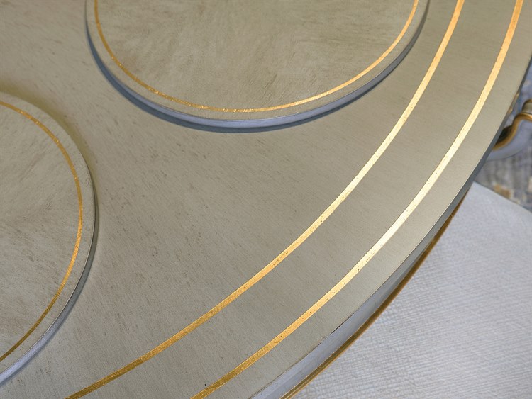 Jonathan Charles Buckingham Round Wood Grey Dining Table | JC0032D00PBG