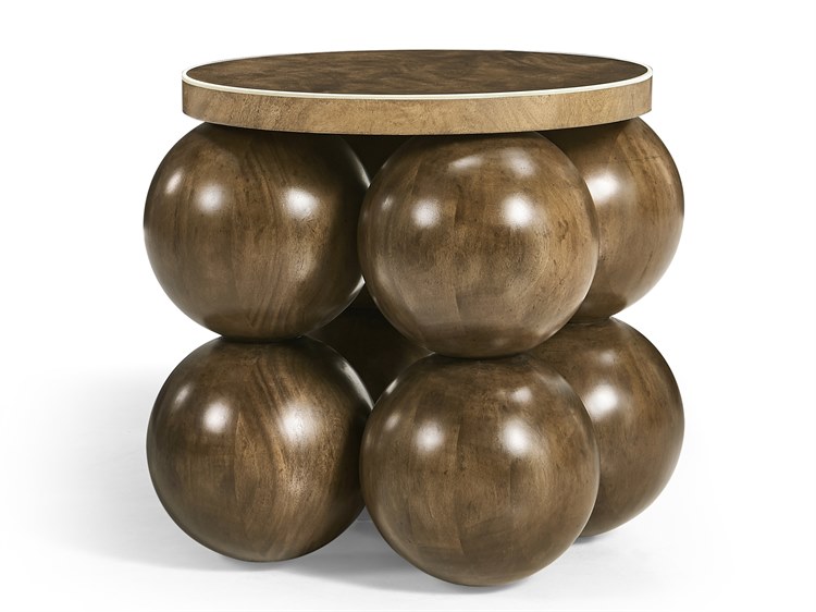 Jonathan Charles Jc Modern Round Wood Brown Mahogany End Table ...