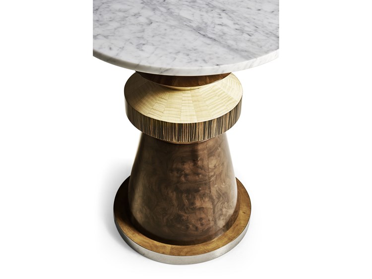 Jonathan Charles Jc Modern Round Marble Mingle Mangle End Table ...