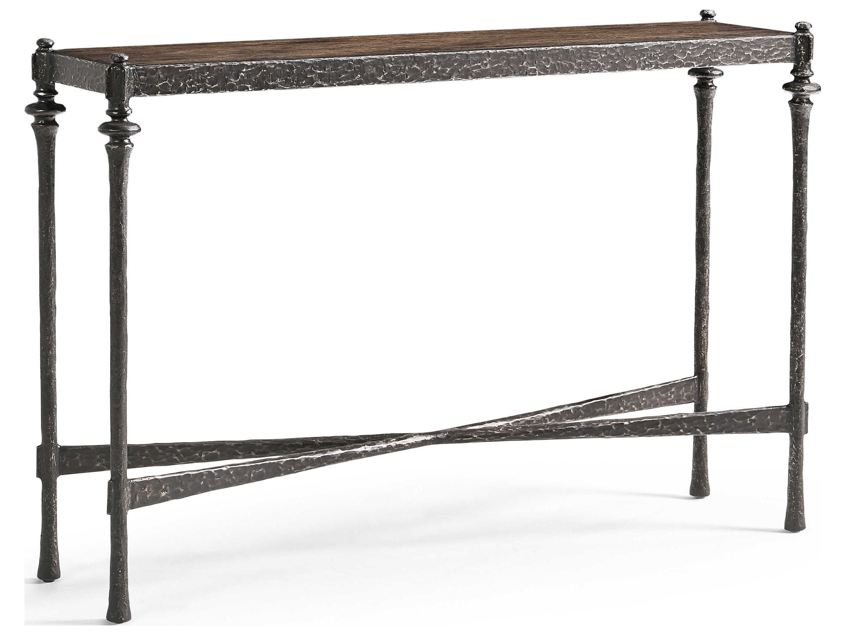 Jonathan Charles Caldera Rectangular Wood Black Oak Console Table | JC491247BKO