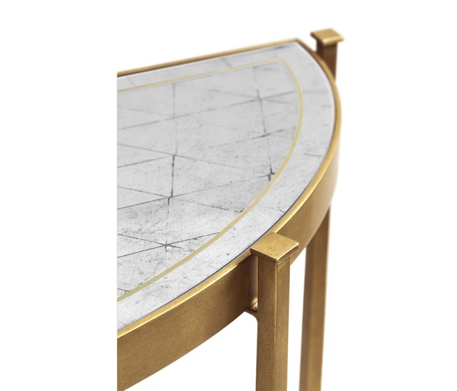 Jonathan Charles Jc Modern Glass Gilded Iron Console Table | JC494149G