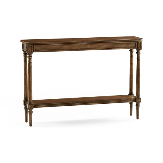 Jonathan Charles Jc Traditional Rectangular Wood Walnut Console Table ...