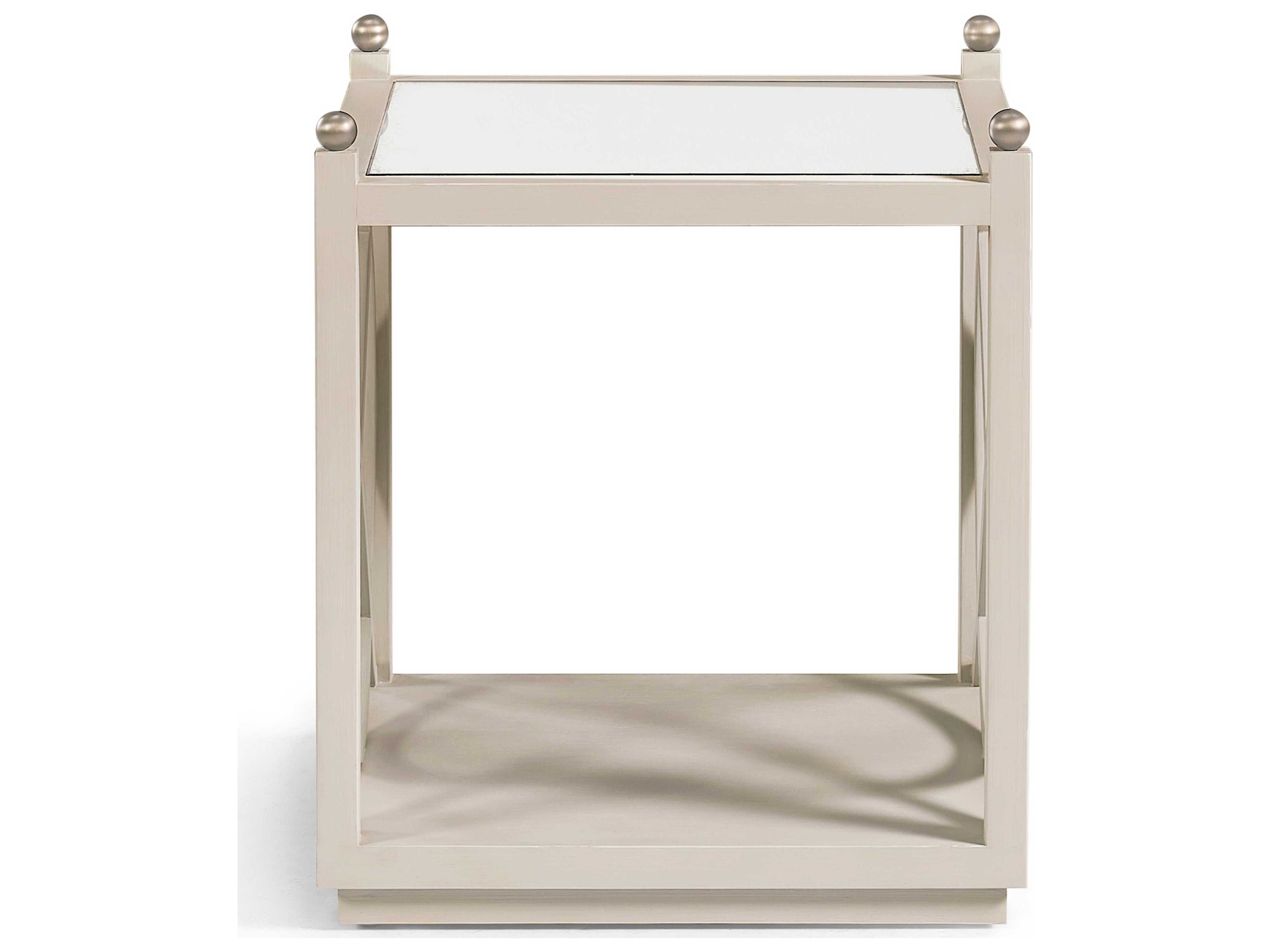 Jonathan Charles Timeless Square Glass London Mist End Table | JC496211PEW