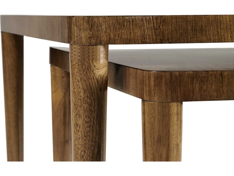 Jonathan Charles Toulouse Square Wood Walnut End Table | JC500364WTL