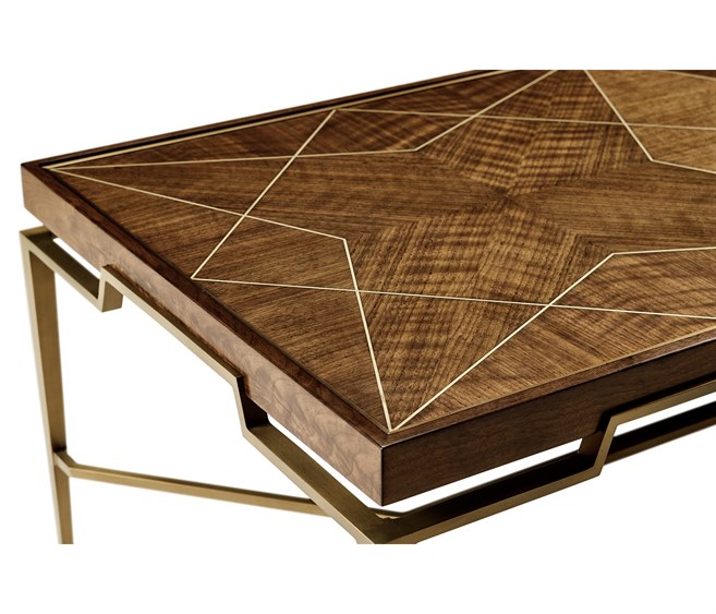 Jonathan Charles Toulouse Rectangular Wood Walnut Coffee Table ...