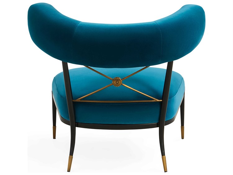 Jonathan Adler Rider Klismos Blue Accent Chair | JON33514