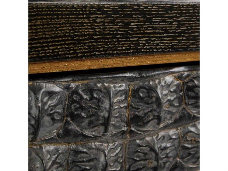 John Richard Greystoke 76" Ash Wood Black Gold Sideboard | JREUR040612