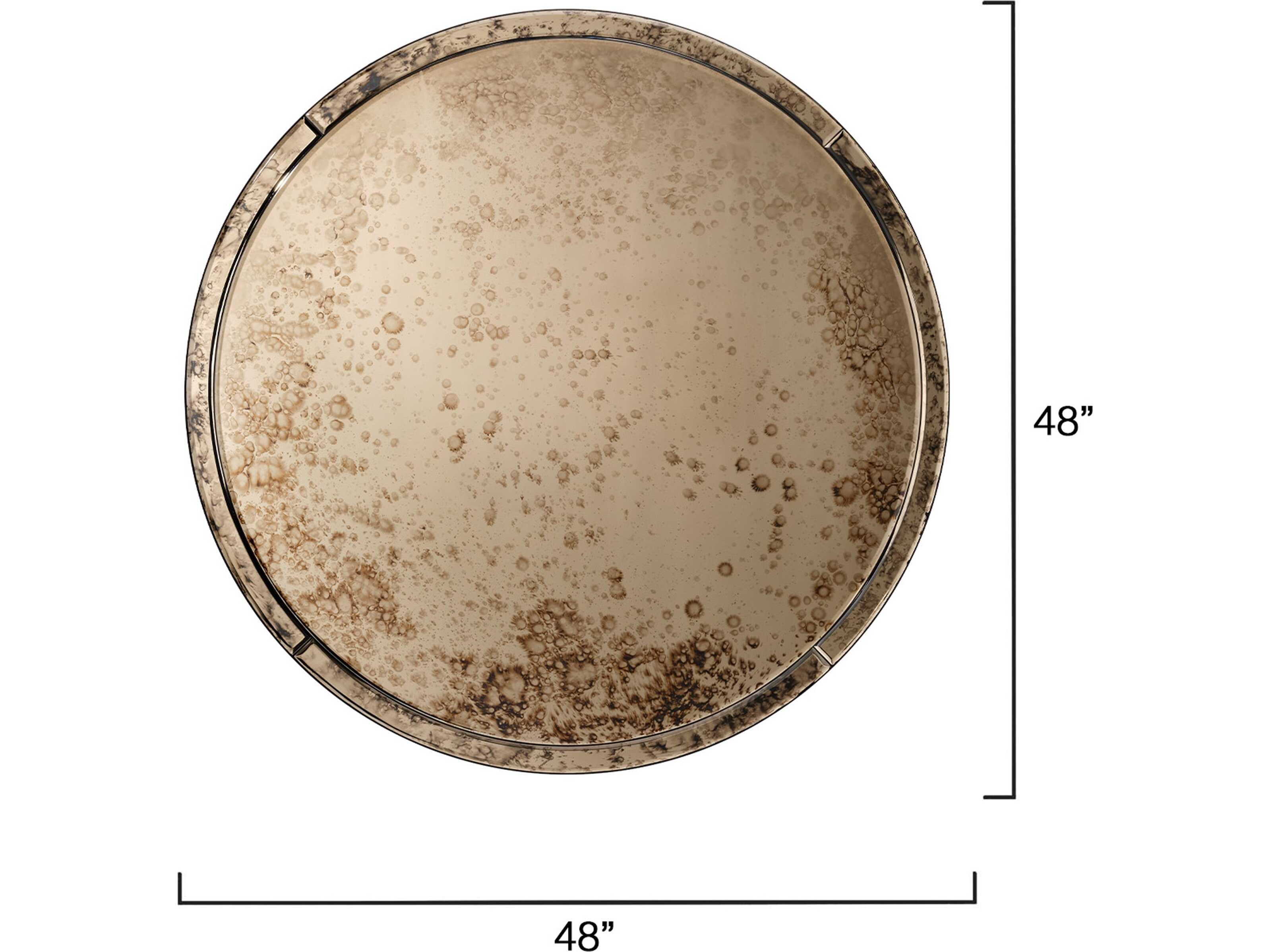 Jamie Young Chambord Antique Brass Wall Mirror Round | JYC6CHAMLGAG