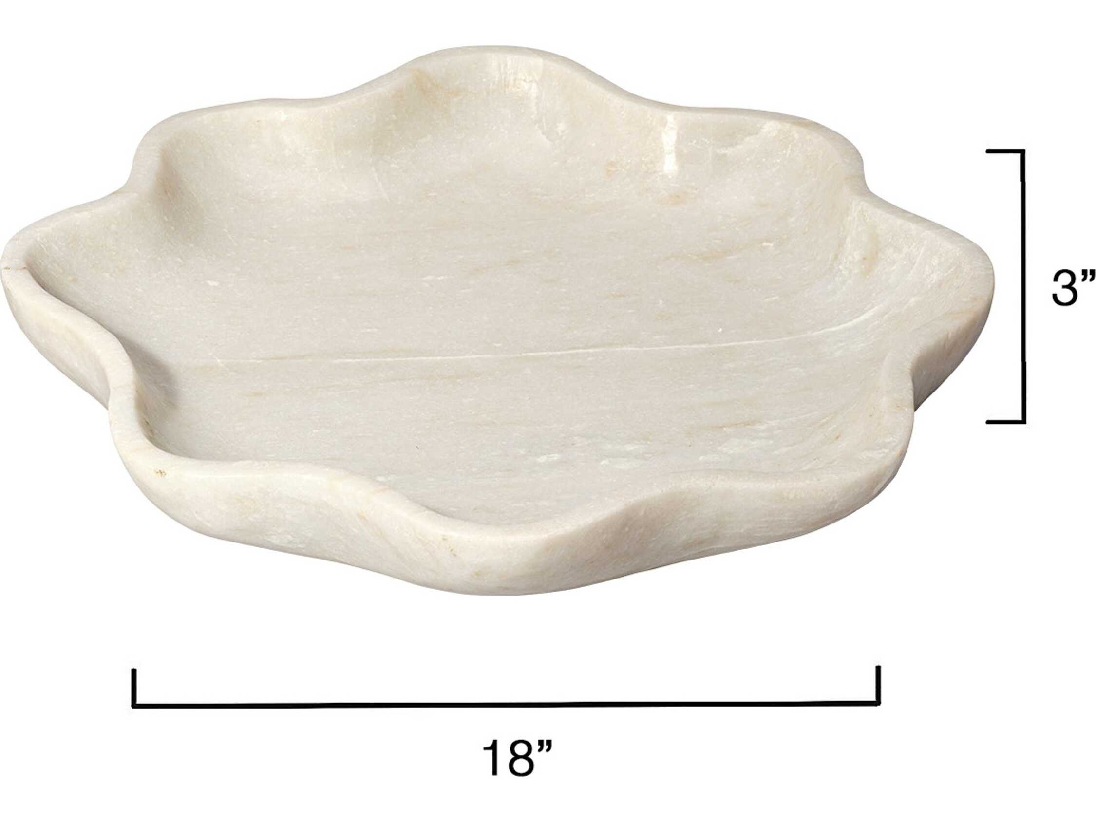 Jamie Young Frill White Decorative Plate | JYC7FRILBOWH