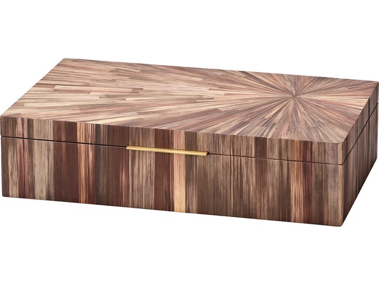 Jamie Young Palm Marquetry Box | JYC7PALMBOBR