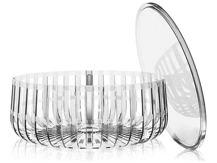 Kartell Outdoor Panier Crystal Transparent Round Storage Coffee Table ...