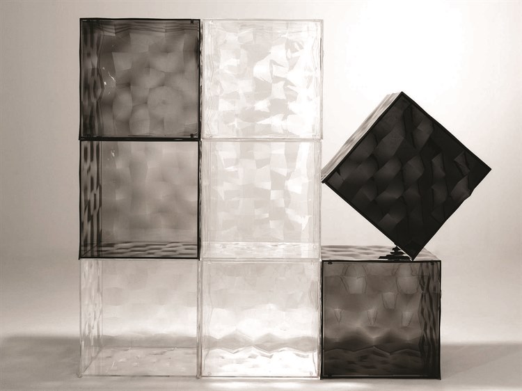 Kartell Optic Crystal Container Cube with Door | KAR3510B4