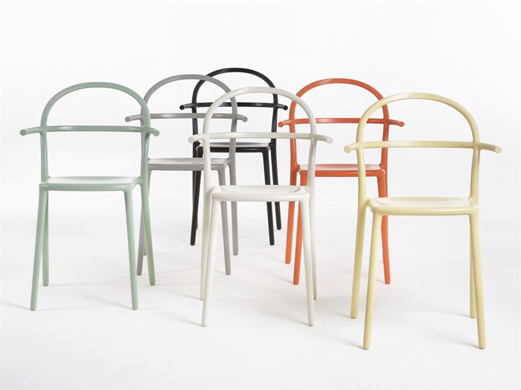 Kartell Generic White Arm Dining Chair (Sold in 2) | KAR581603