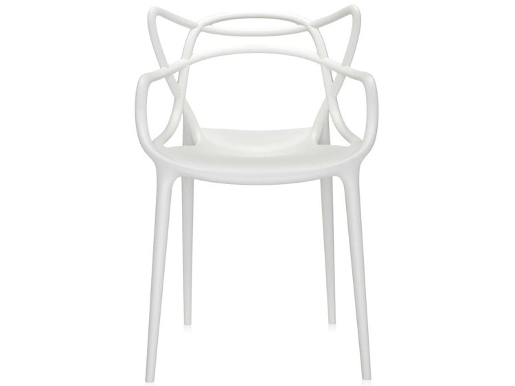 Kartell Masters White Arm Dining Chair (Sold in 2) | KAR586503