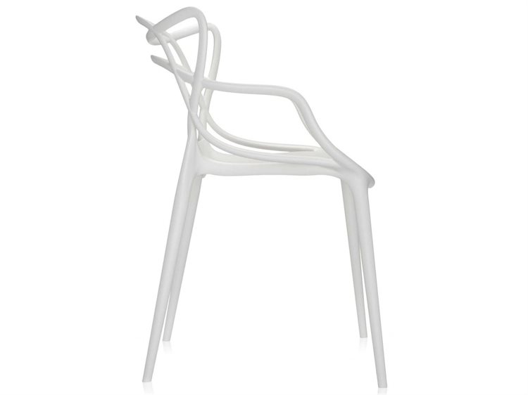 Kartell Masters White Arm Dining Chair (Sold in 2) | KAR586503
