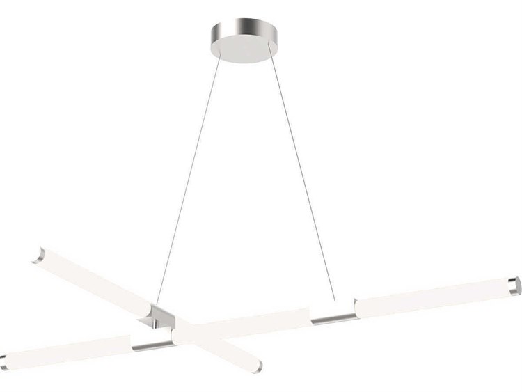 Kuzco Lighting Akari Brushed Nickel Linear Chandelier | KUZCH18548BN