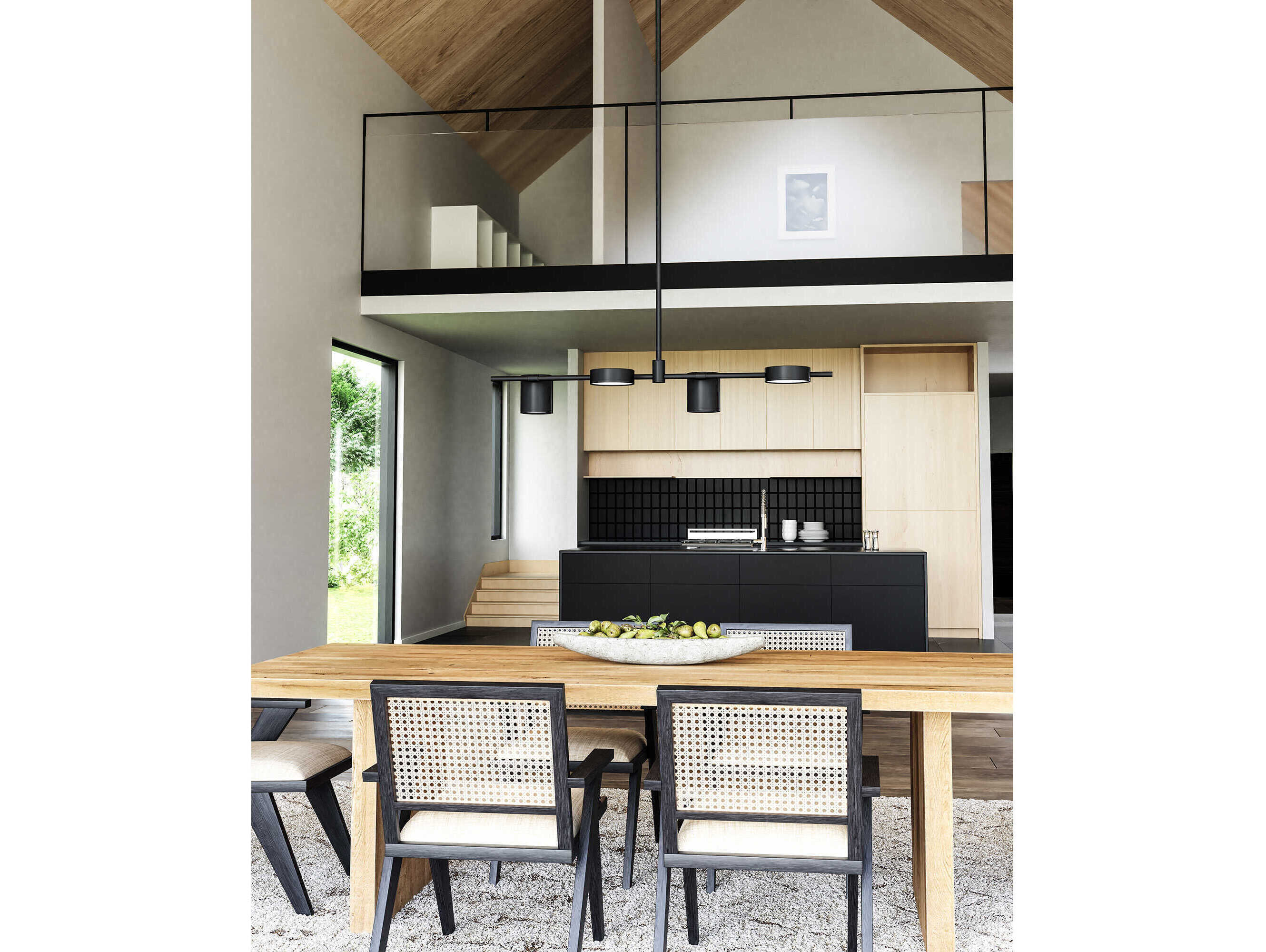 Kuzco Lighting Jayden Black Linear Island Pendant | KUZLP96840BK