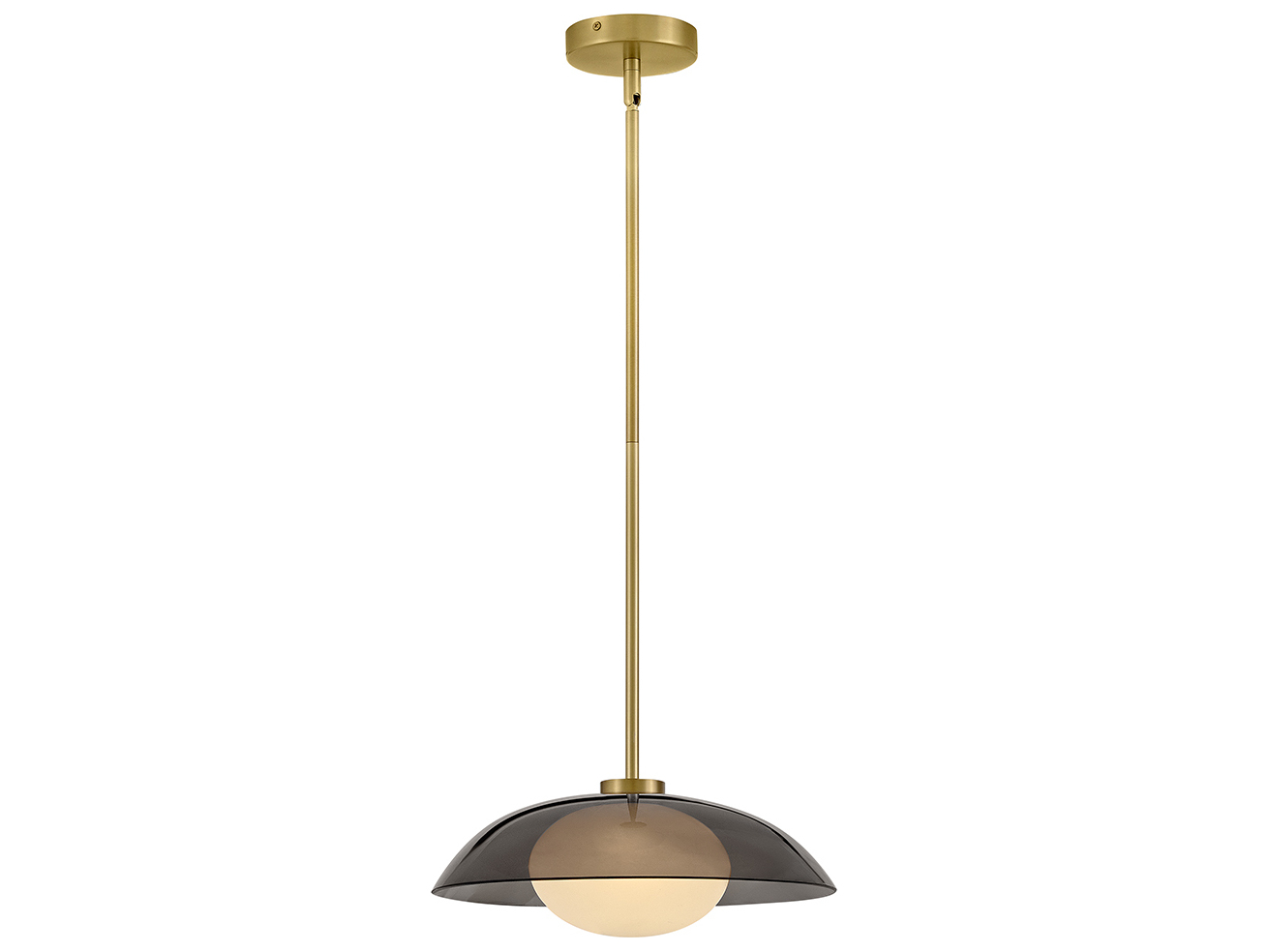 Lark Living Jace Led-Light Lacquered Brass Dome Pendant | LAK84447LCB